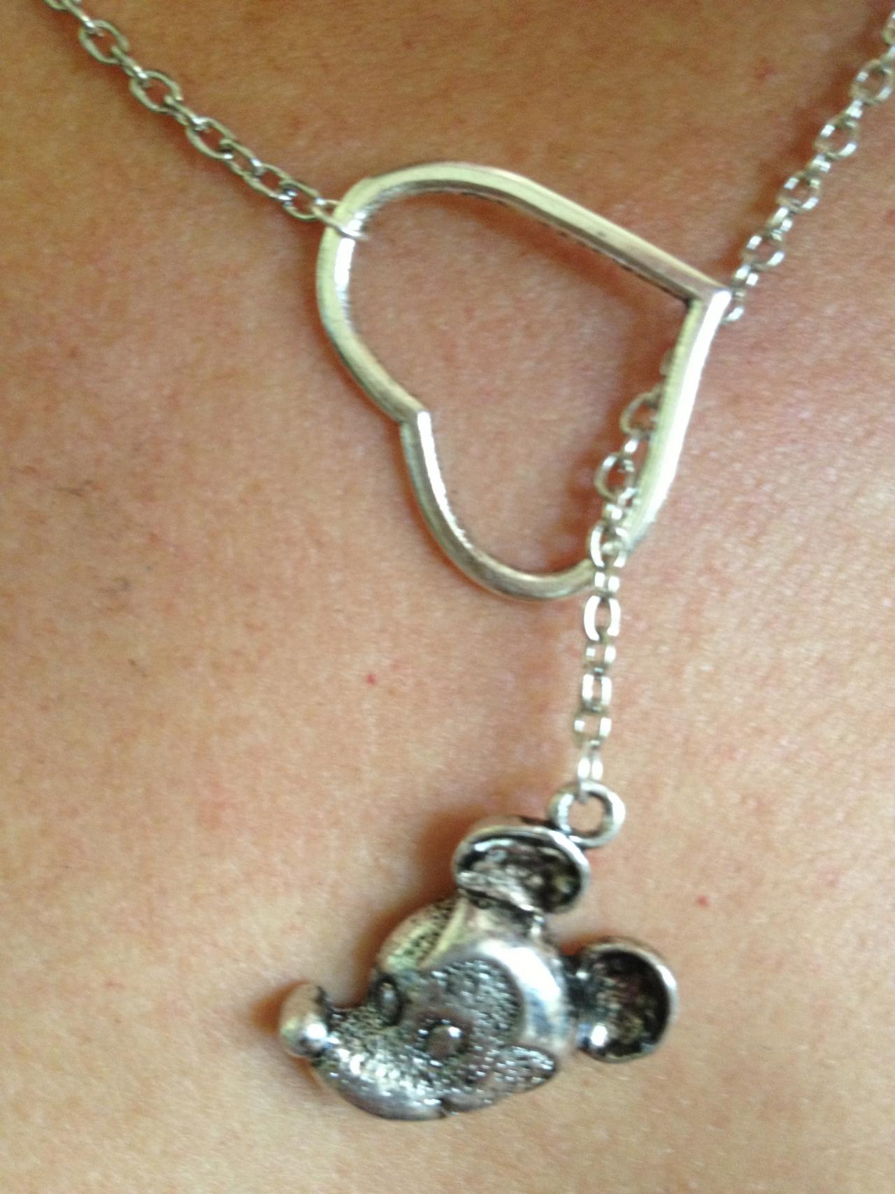 Drop Mickey Mouse Necklace on Luulla